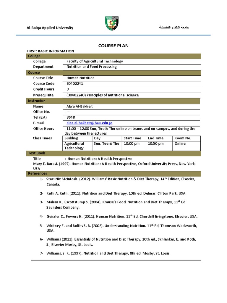 Human Nutrition Course Overview | PDF | Nutrients | Human Nutrition