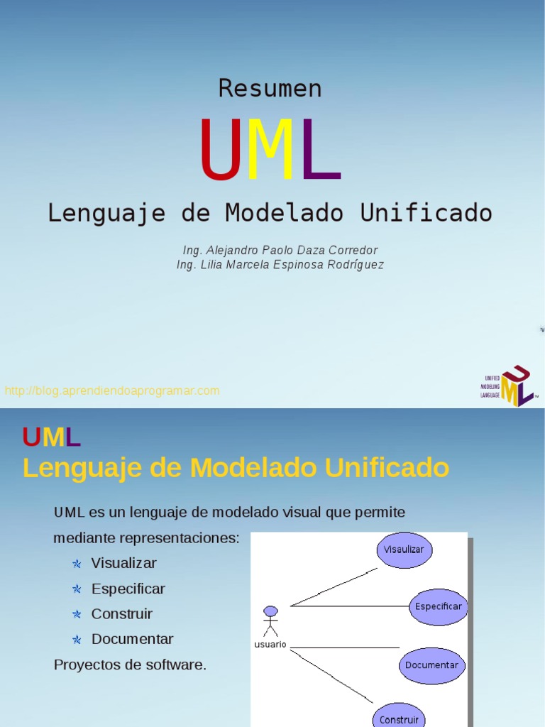 Presentacion Uml | PDF | Lenguaje de modelado unificado | Modelo conceptual