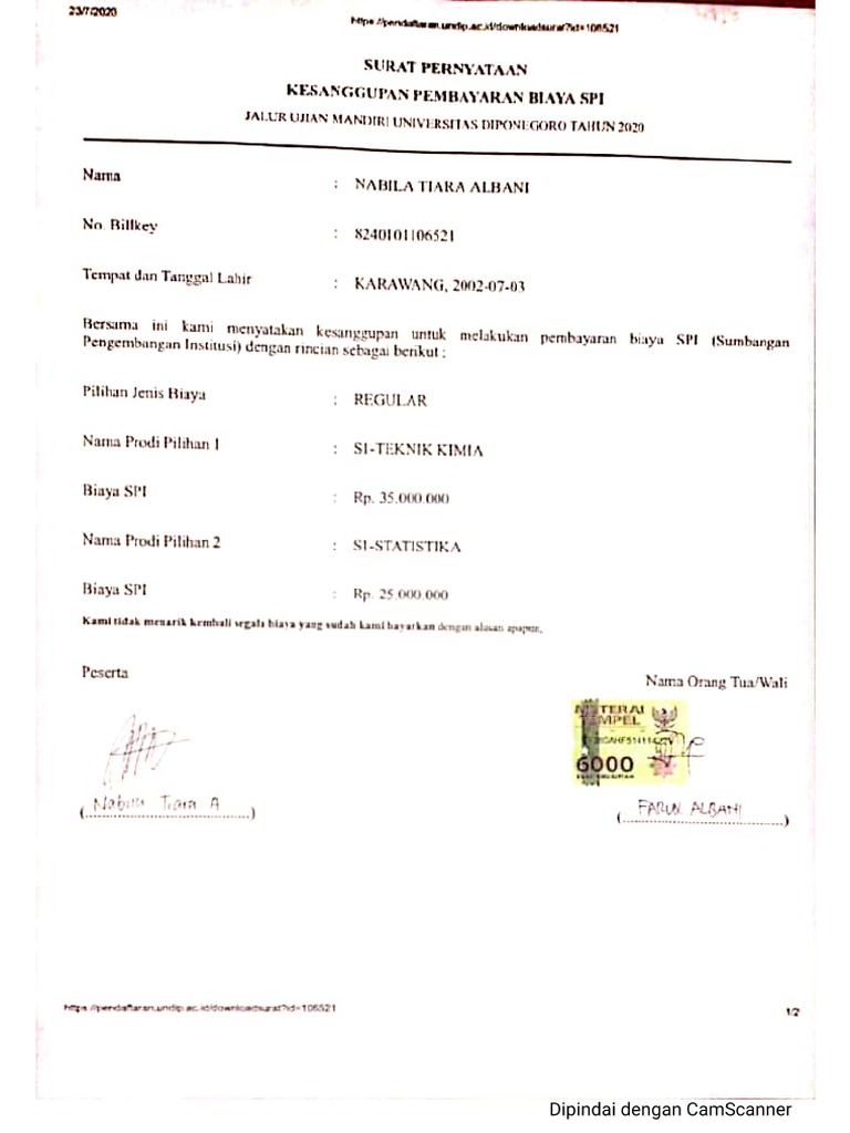 surat keterangan undip
