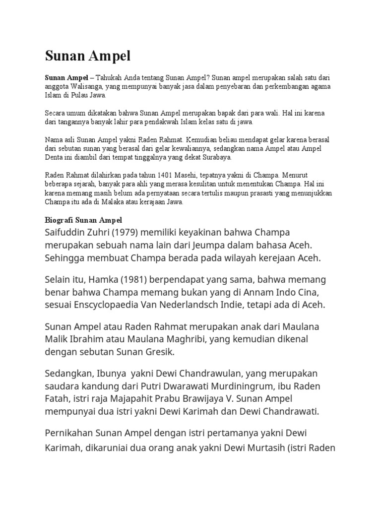 Sunan Ampel | PDF