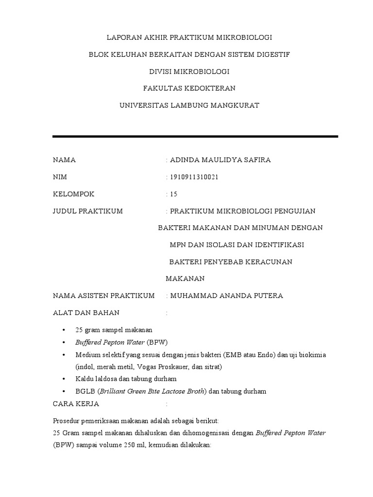 Adinda Maulidya Safira - 1910911320021 - Kel 15 | PDF