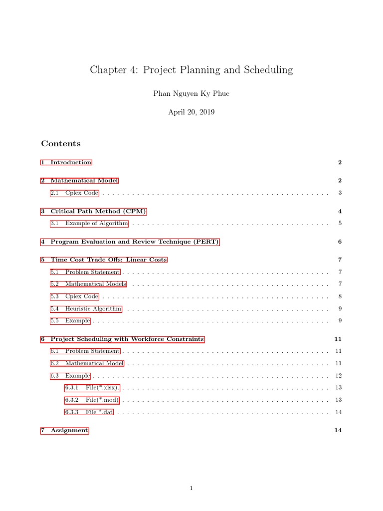 Chapter 4: Project Planning and Scheduling: Phan Nguyen Ky Phuc April ...