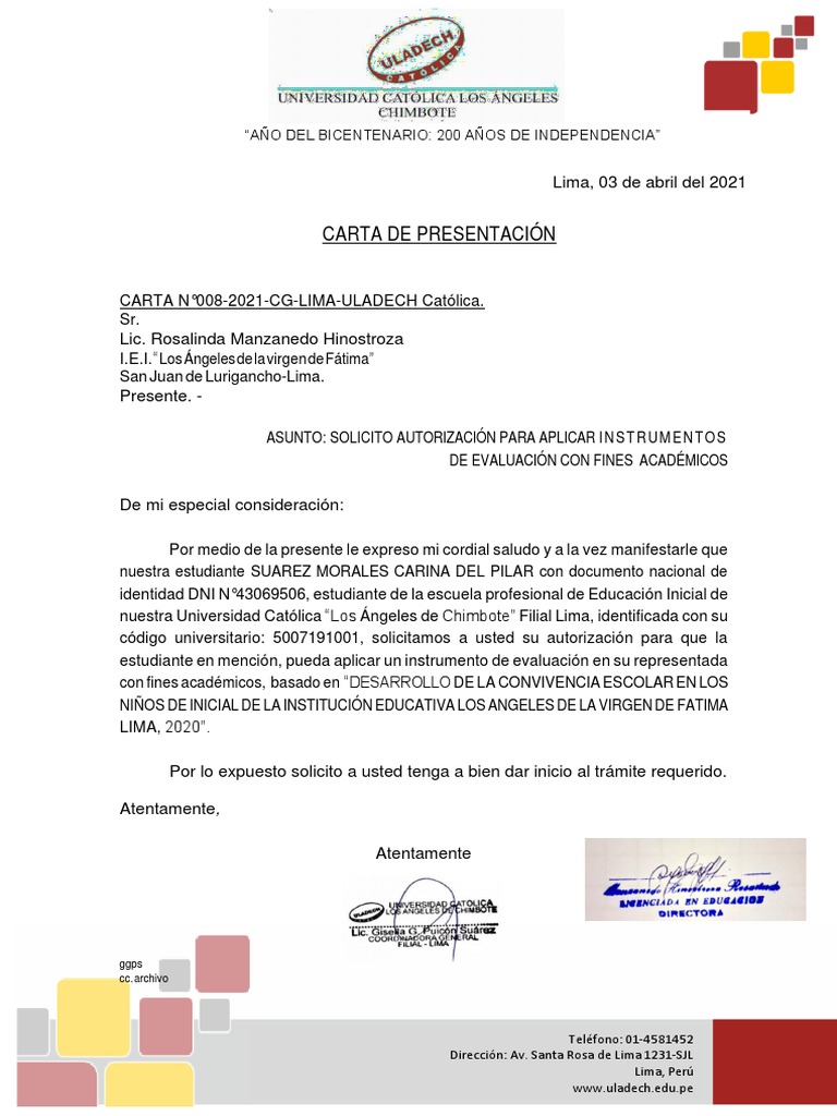 Carta Firmada | PDF