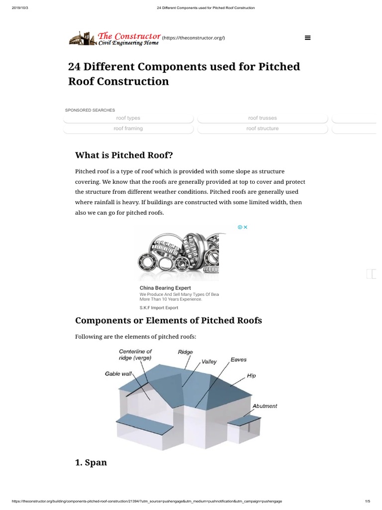 24 Different Components Used For Pitched Roof Construction | PDF | Roof ...