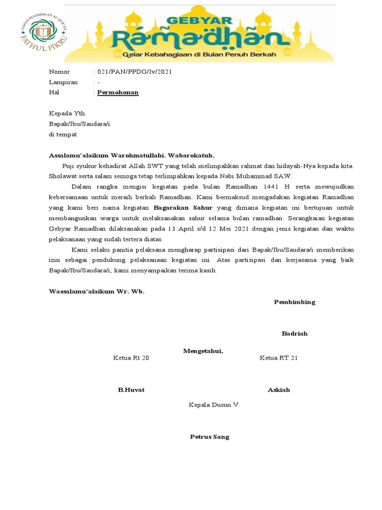 Surat Bedug Sahur | PDF