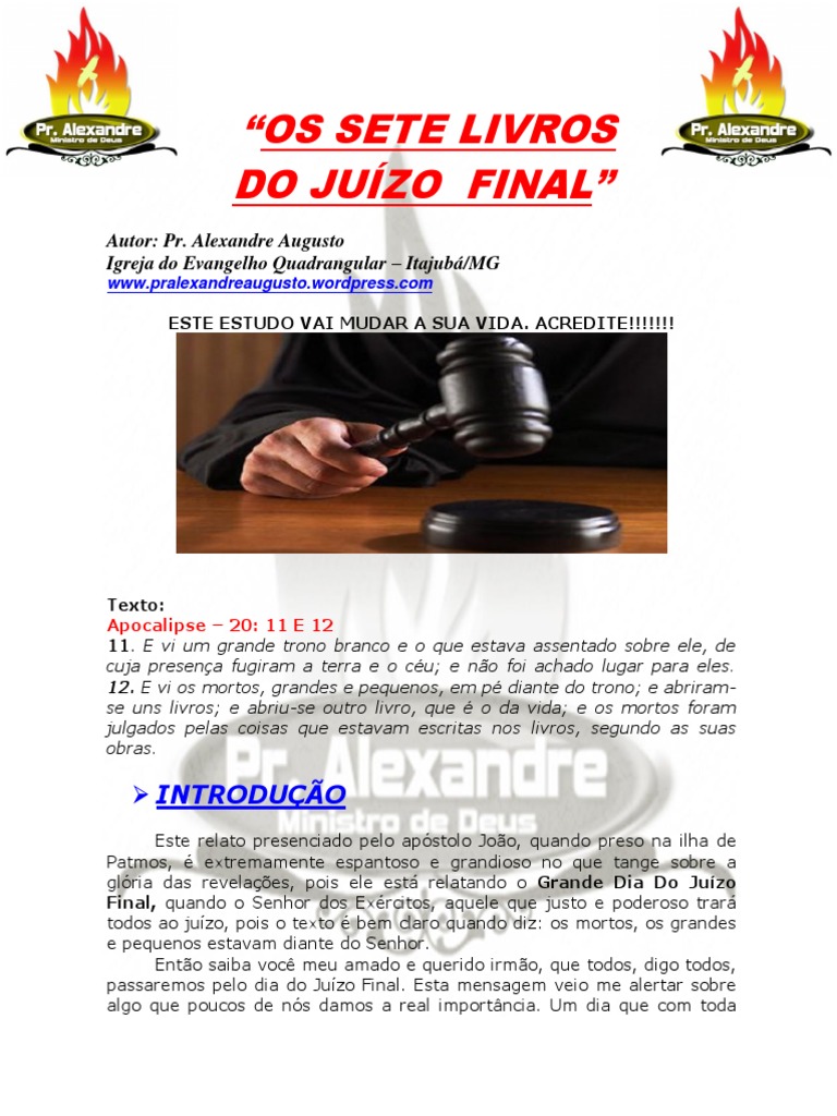 Os Sete Livros Do Juizo Final | PDF | Juízo final | Pecado