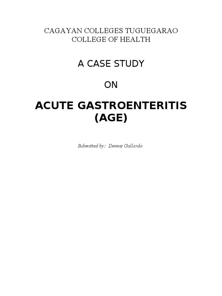 Acute Gastro Enteritis CASE STUDY | PDF | Small Intestine | Human ...