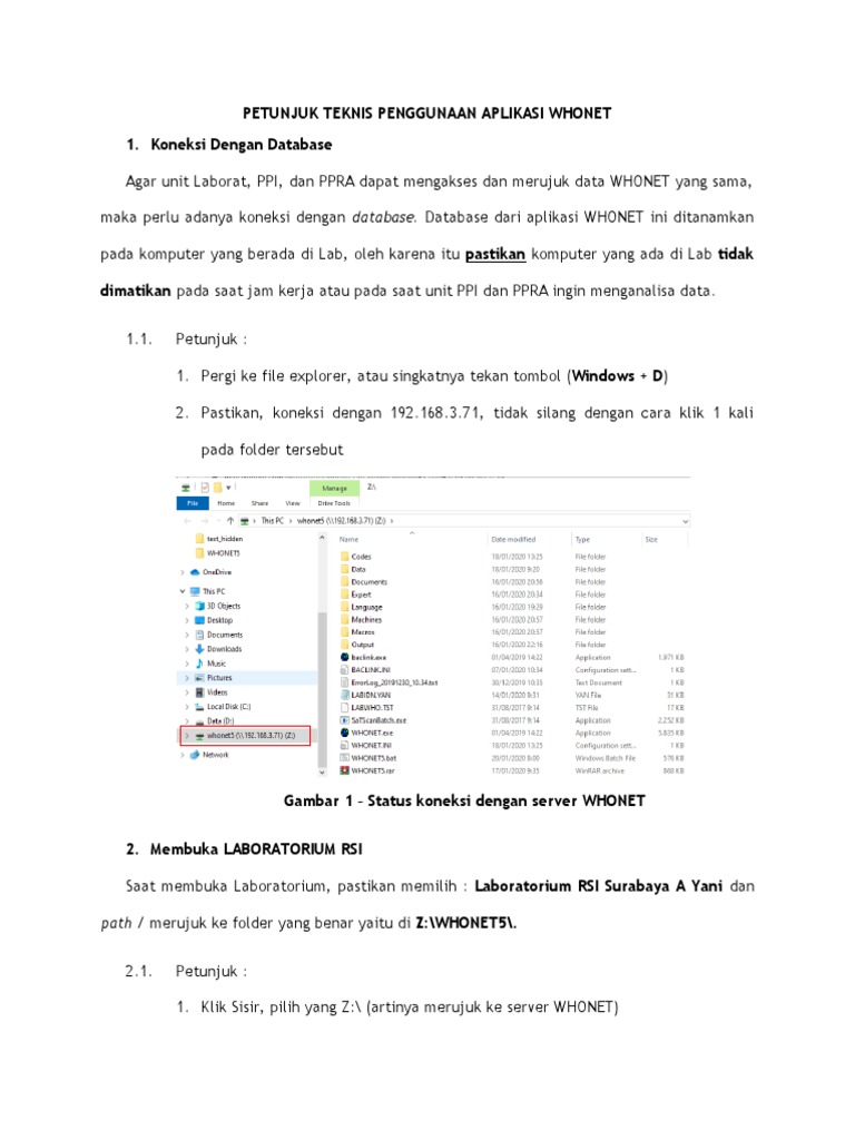 Petunjuk Teknis Penggunaan Aplikasi Whonet | PDF