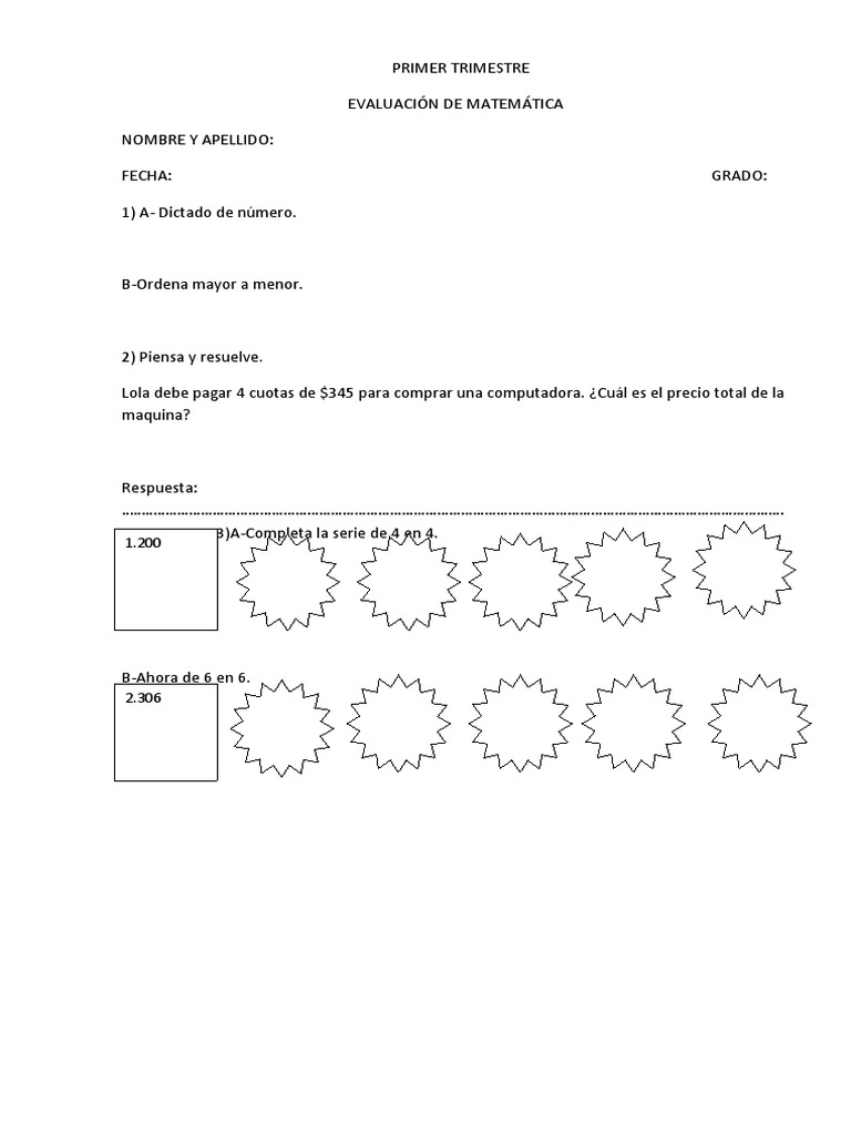 Evaluacion 3 Grado | PDF