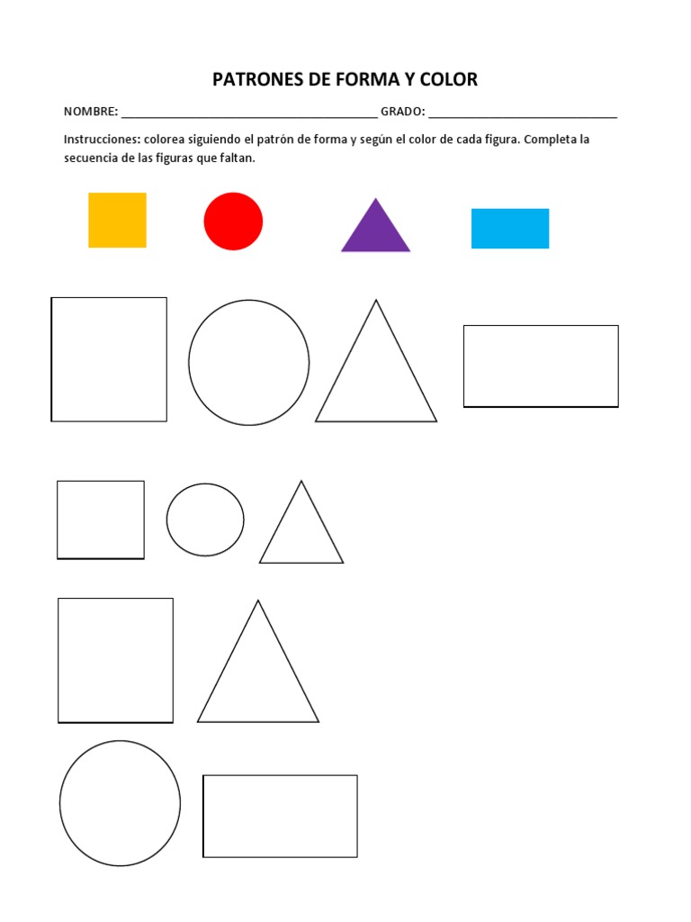 Patrones de Forma y Color | PDF