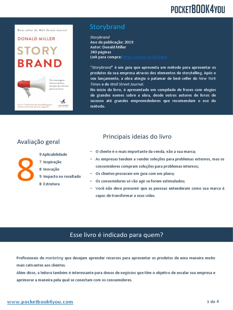 Guia Prático do Método StoryBrand | PDF | Direitos Autorais | Marca