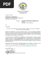 Legislative Agenda 2020 Invitation Letter To The Resource Speaker | PDF