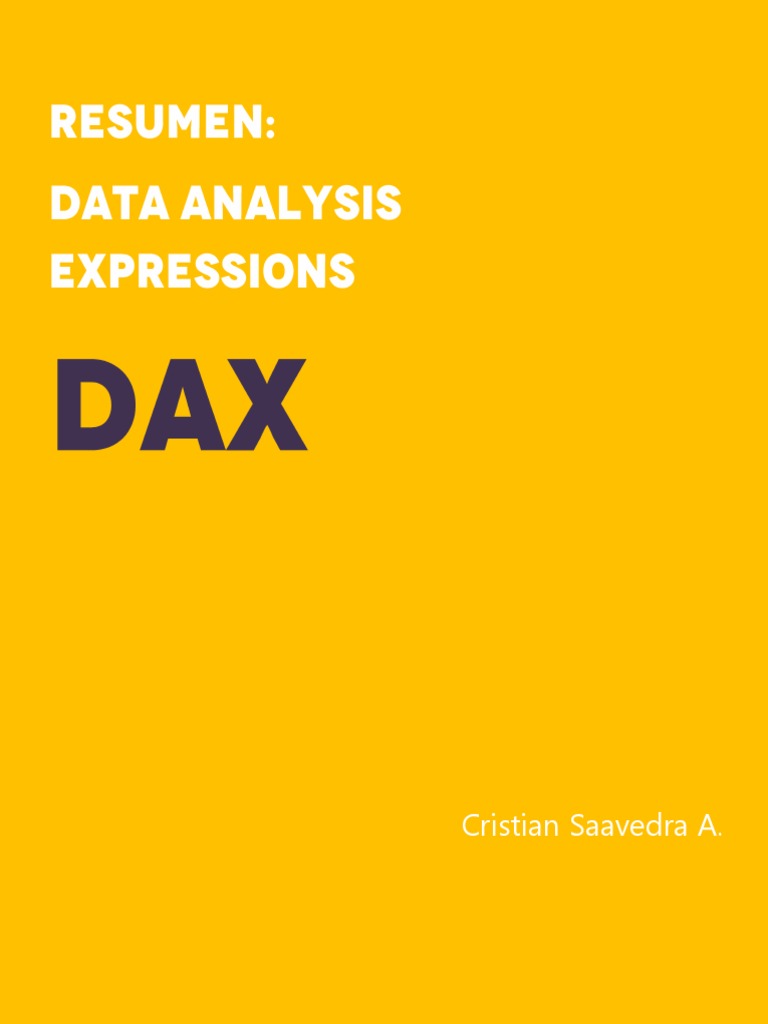 Resumen DAX | PDF | Tipo de datos | Fórmula