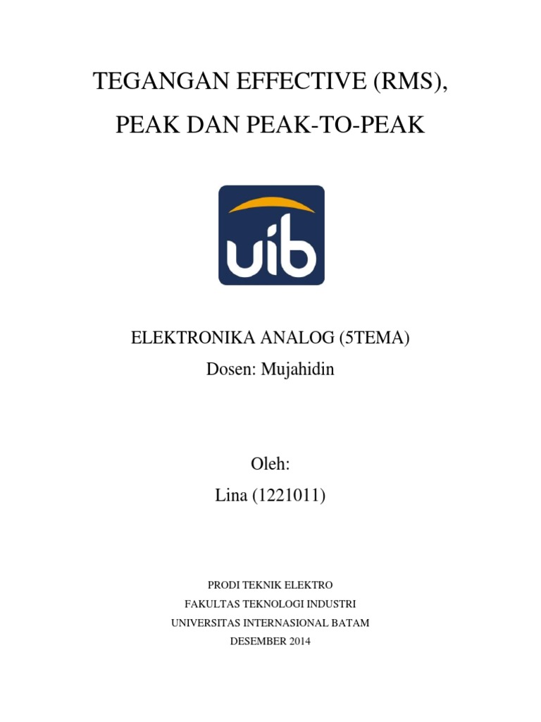 Tegangan RMS dan Peak dalam AC | PDF
