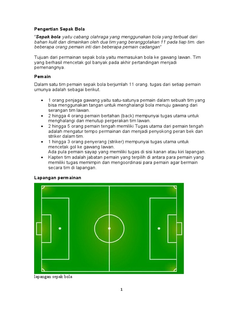 Pengertian Sepak Bola | PDF