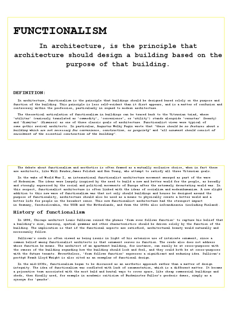 Functionalism - Printed | PDF | Aesthetics | Design