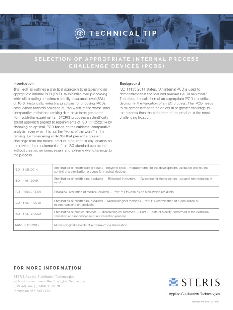 55 Selection of Appropriate Internal Process Challenge Devices PCDs | PDF | Sterilization ...