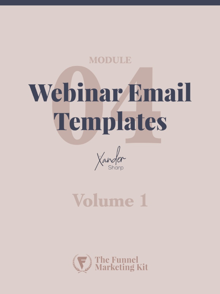 Webinar Email Templates - Volume 1 | PDF | Career & Growth