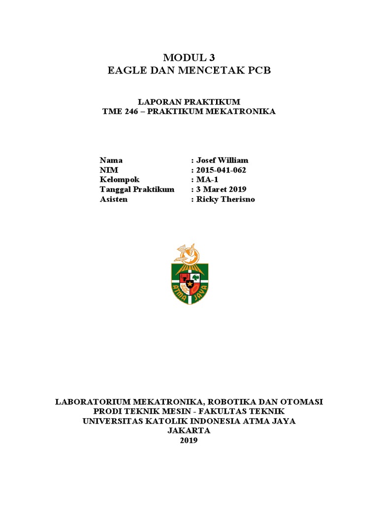 Modul Praktikum Mekatronika Eagle Dan PCB PDF Free | PDF