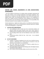 FSSAI Checklist - General Manufacturing | PDF | Hygiene | Food Safety