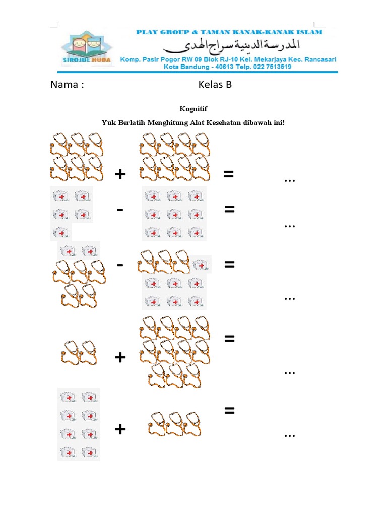 Worksheet Kognitif Kls B Profesi | PDF