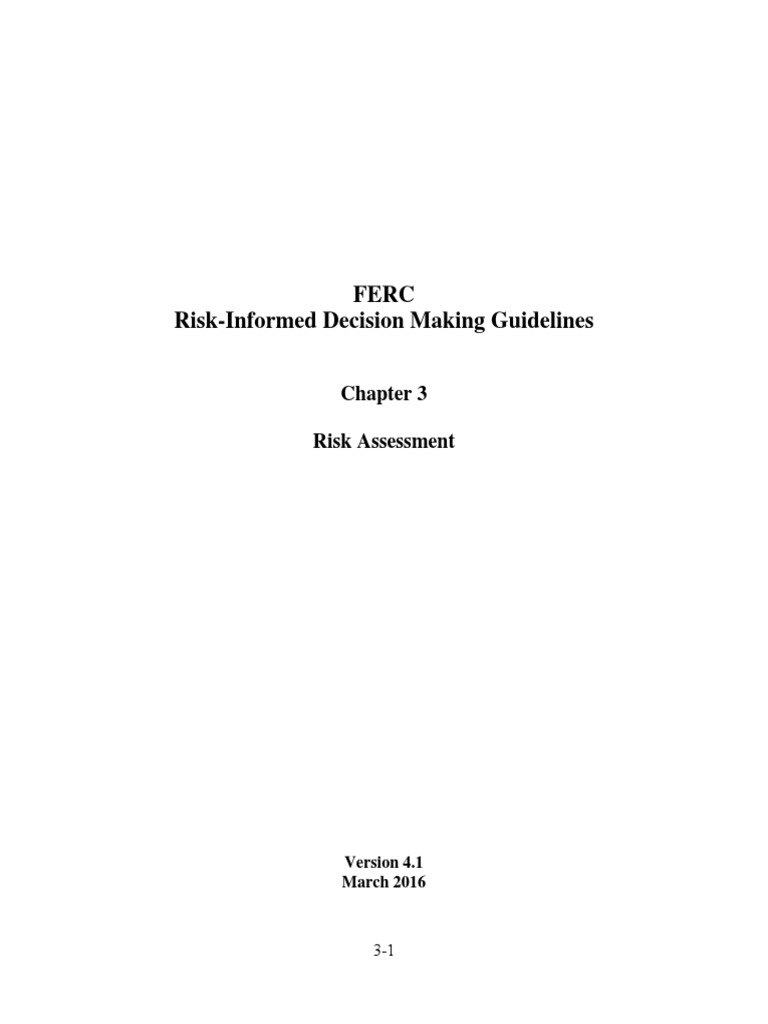 Ferc Risk-Informed Decision Making Guidelines | Download Free PDF ...