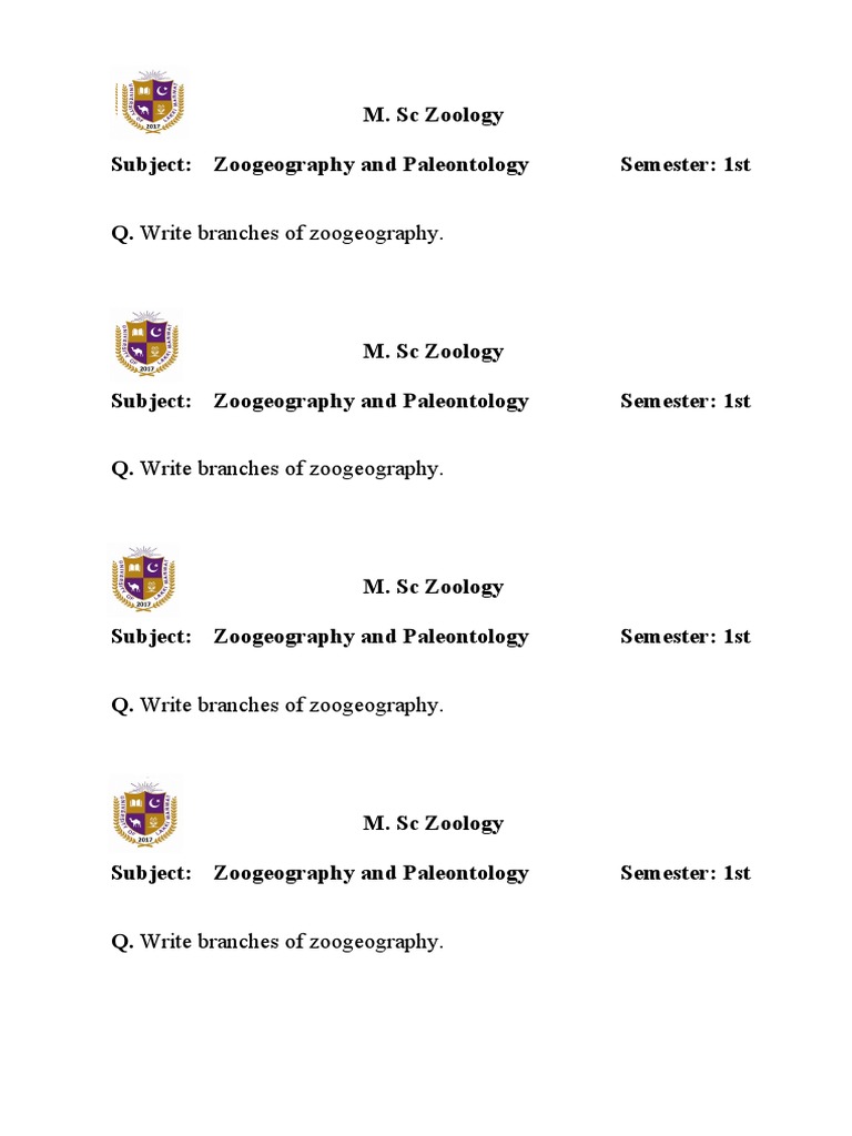 Msc Zoology Paper Pdf Physical Oceanography Systems Science