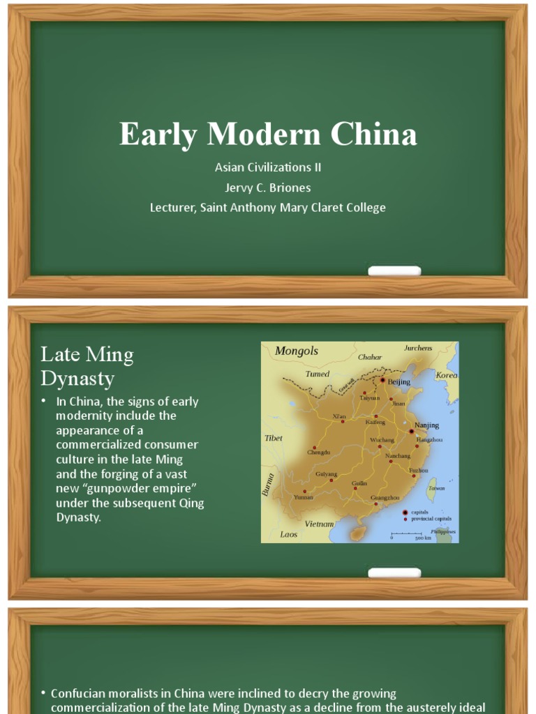 ASCIV2 - Week2 Early Modern China | PDF | Qing Dynasty | China