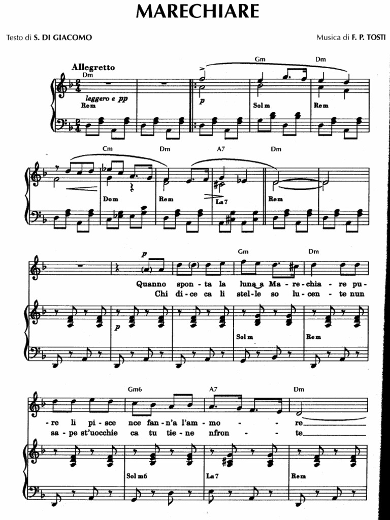 Marechiare Spartito | PDF