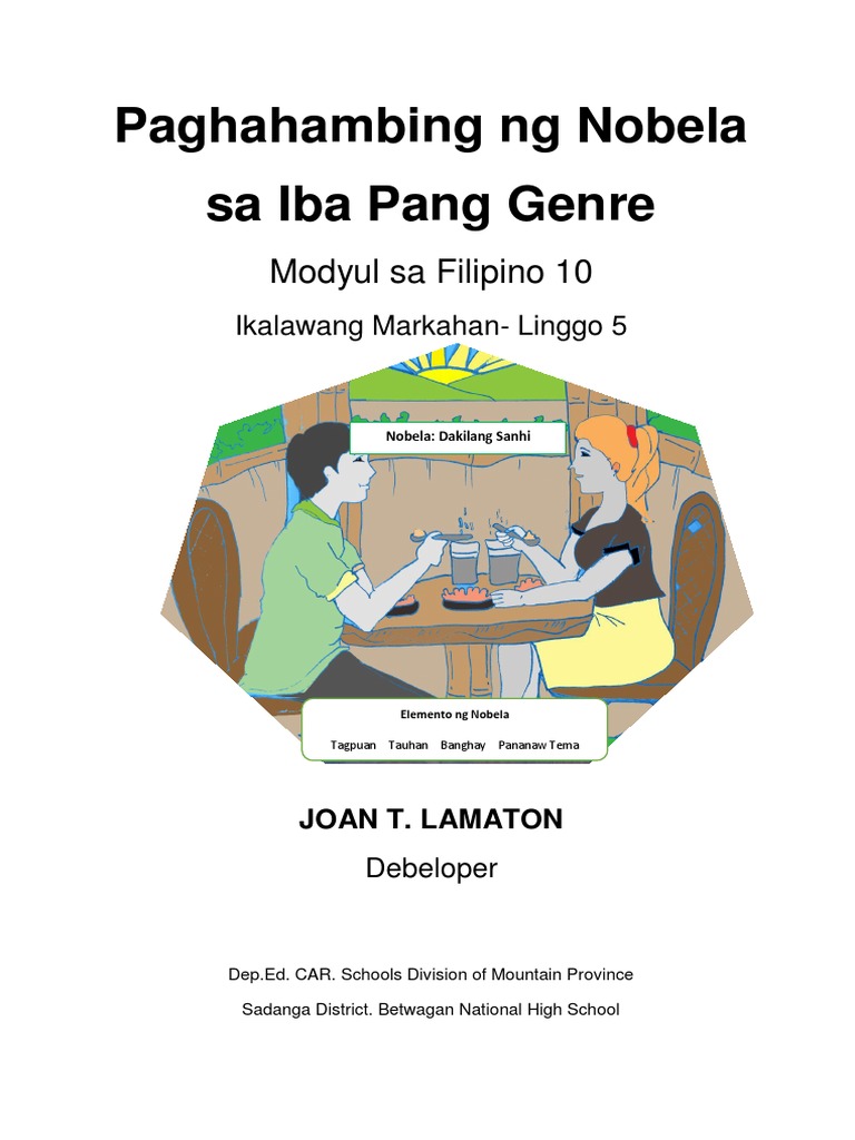 FIL.10.Q2 W5 Pagsusuri NG Nobela Sa Iba Pang Genre PDF | PDF