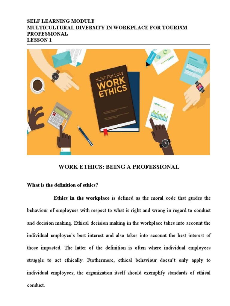 Work Ethics Lesson 1 | Download Free PDF | Value (Ethics) | Integrity