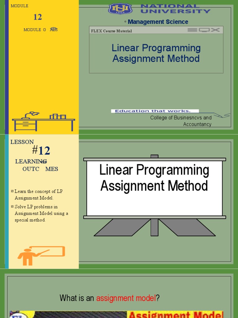 LP Assignment Method | PDF | Linear Programming | Mathematical Optimization