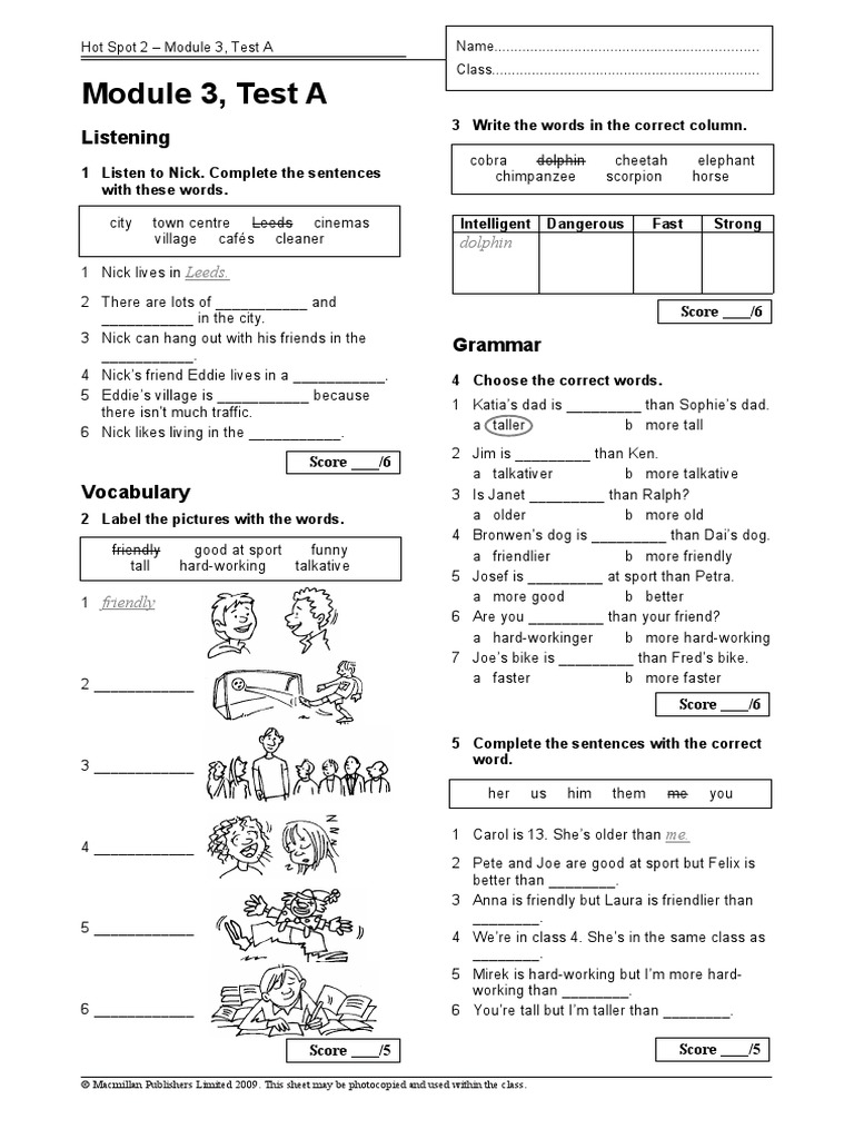 Module 3 Tests A and B | PDF | Nature