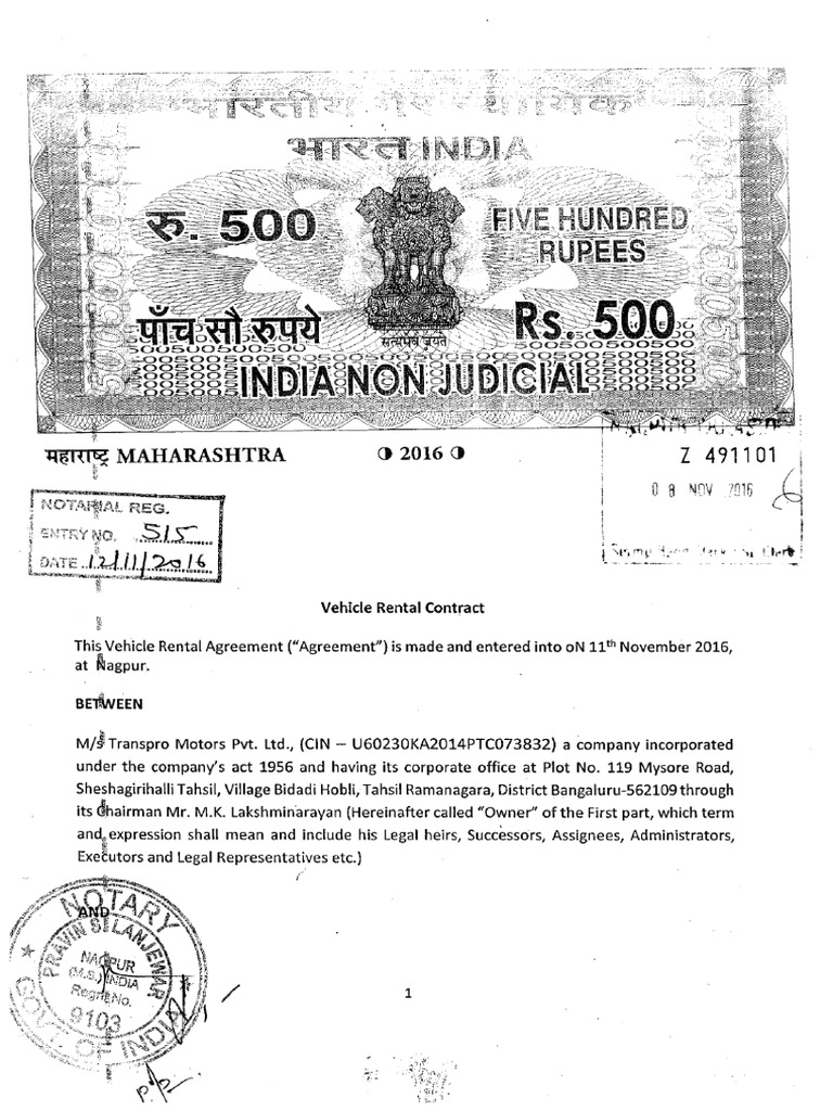 Luxury Bus Rental Agreement | PDF