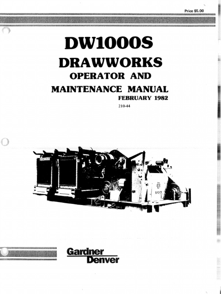 DW 1000S Drawworks Operator and Maintenance | PDF
