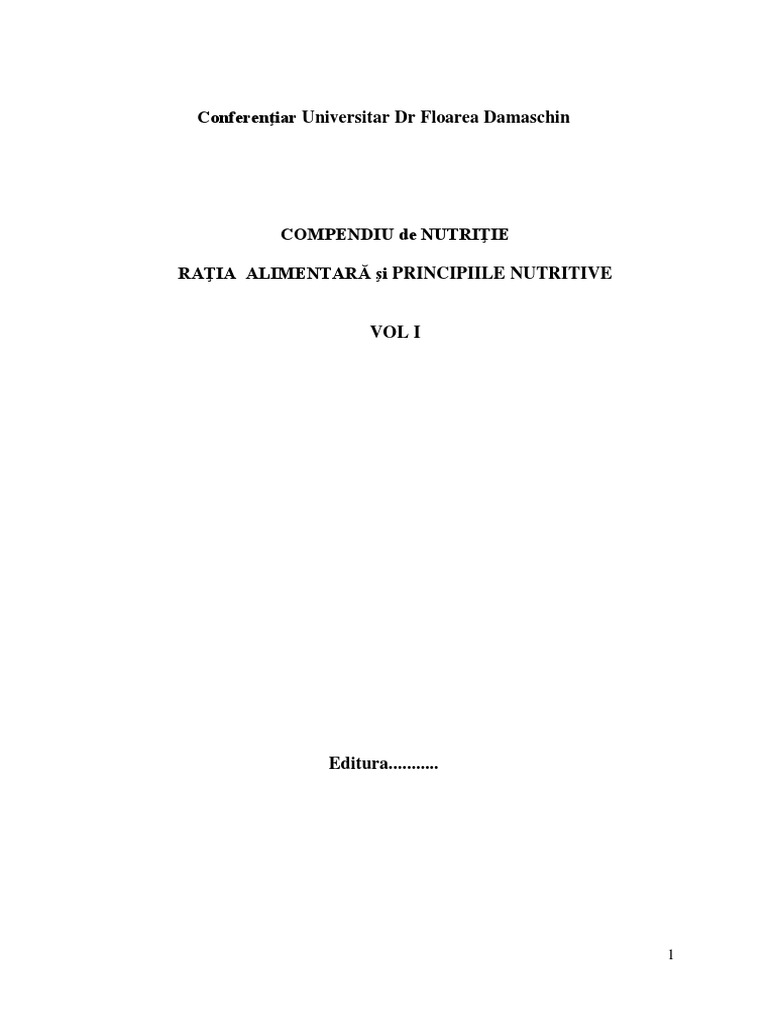 Conferentiar Universitar DR Floarea Dama | PDF