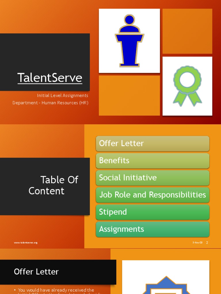 TalentServe Intern Program OverviewTITLE TalentServe Internship Details ...