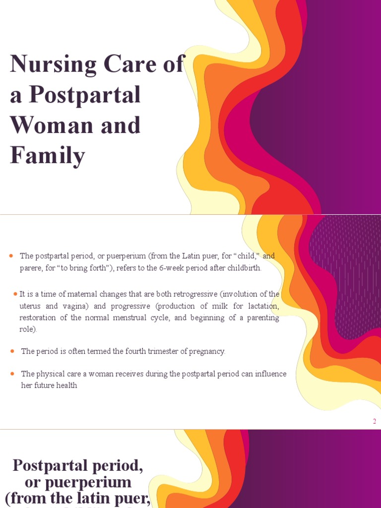 Nursing Care of A Postpartal Woman and Family | PDF | Postpartum Period ...