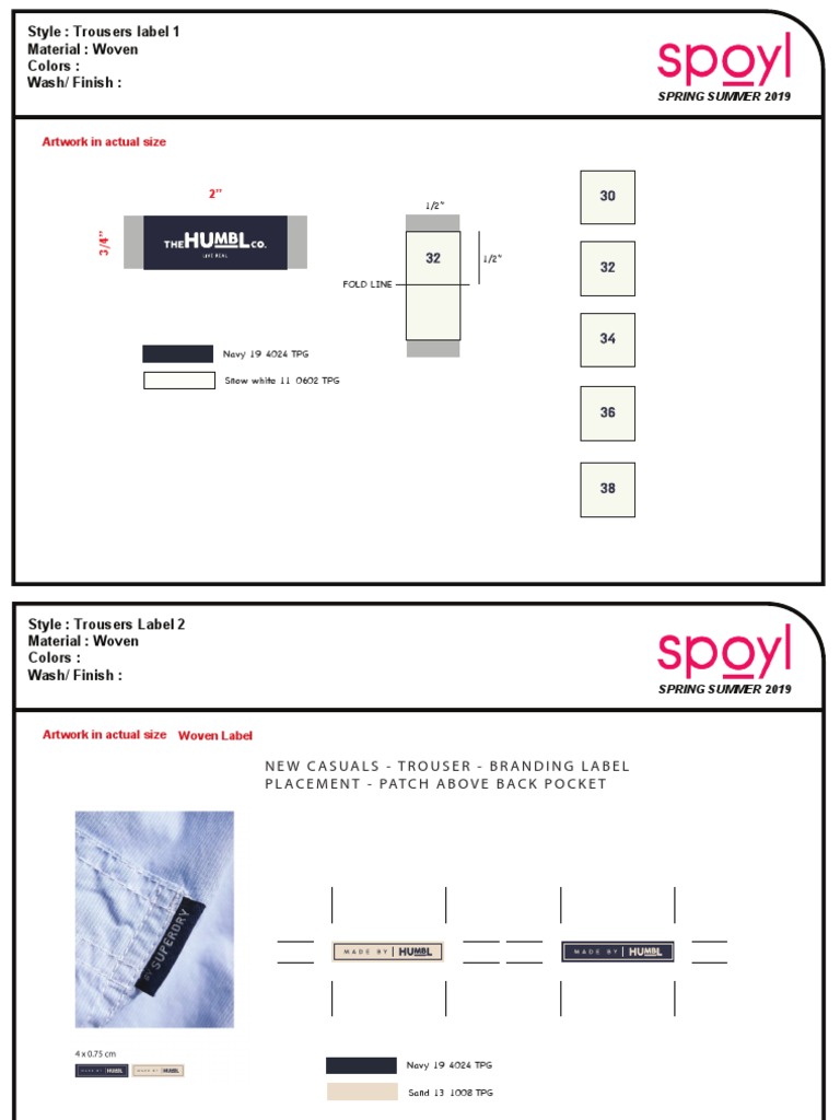 Packaging - MB Trousers Labels | PDF | Clothing | Fashion