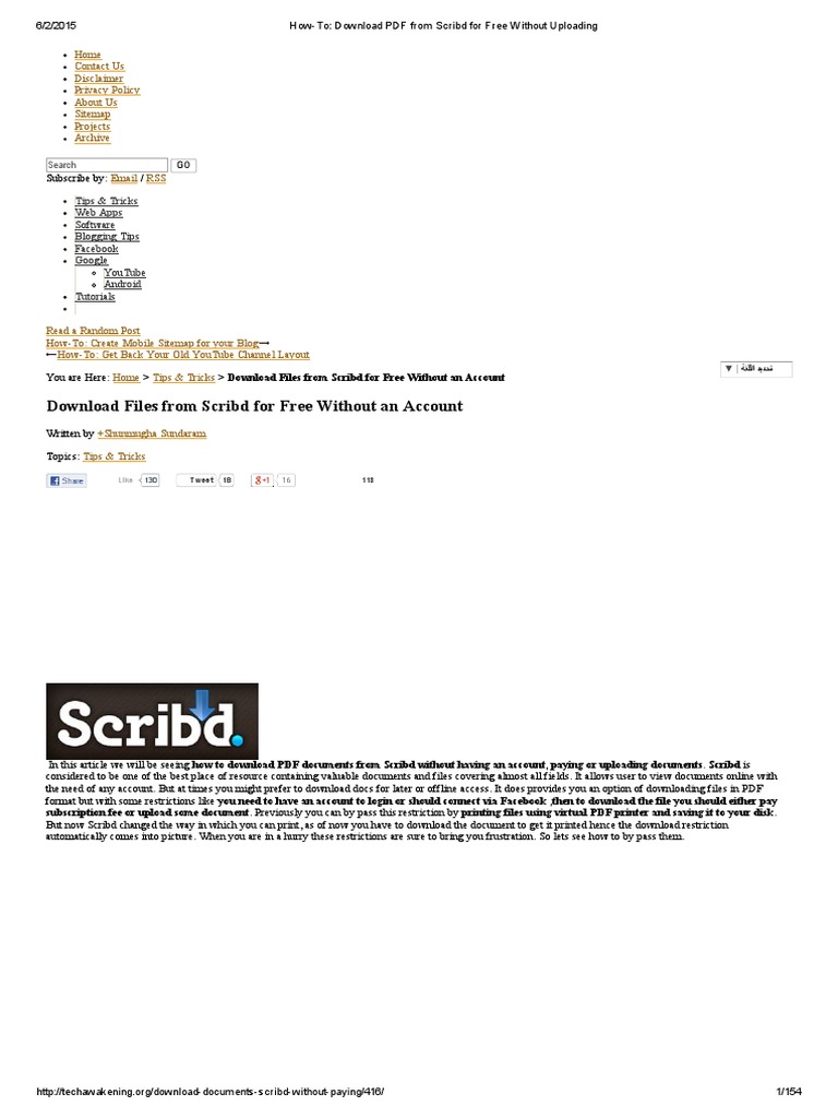Files From Scribd For Free Without An Account | PDF | Scribd | Online Services