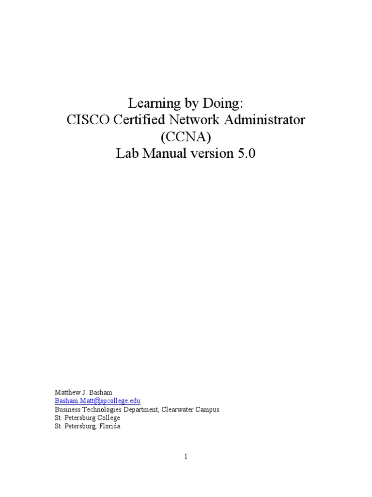 Ccna Lab Manual Version 5.0 | PDF | Network Switch | Cisco Certifications