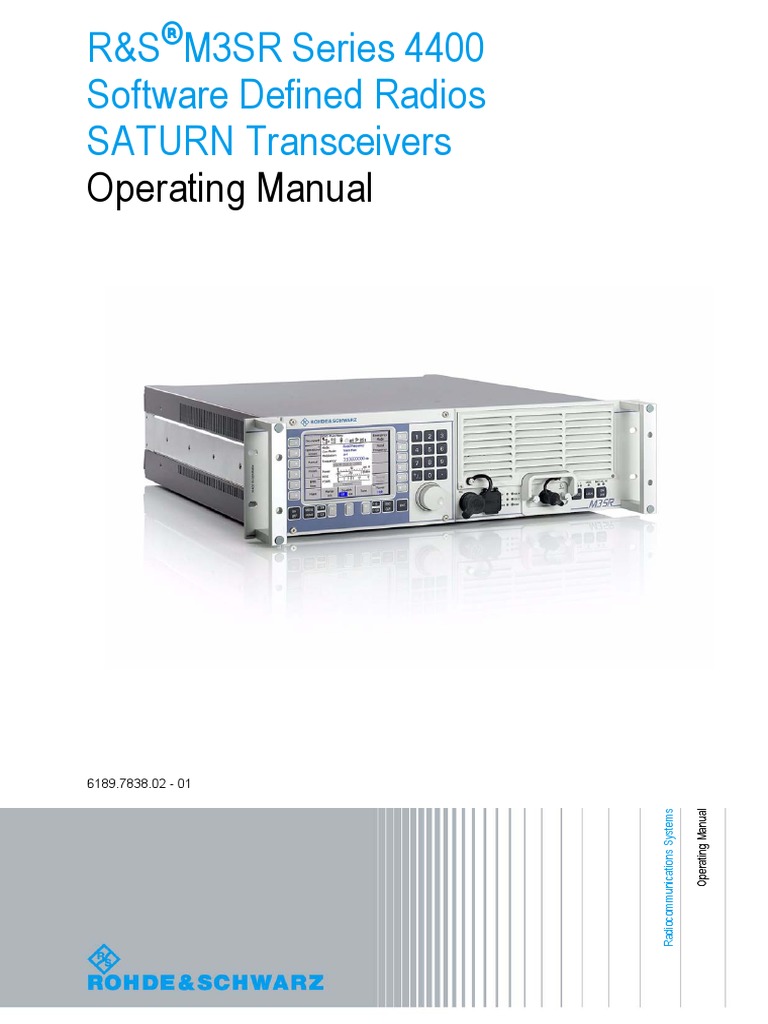 M3SR 4400 - SATURN - Transceivers - Rel24 - OpMan | PDF | Session ...