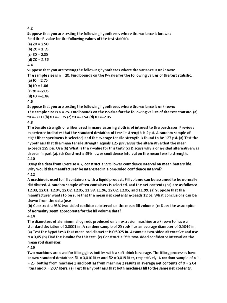 4 2 | PDF | P Value | Confidence Interval