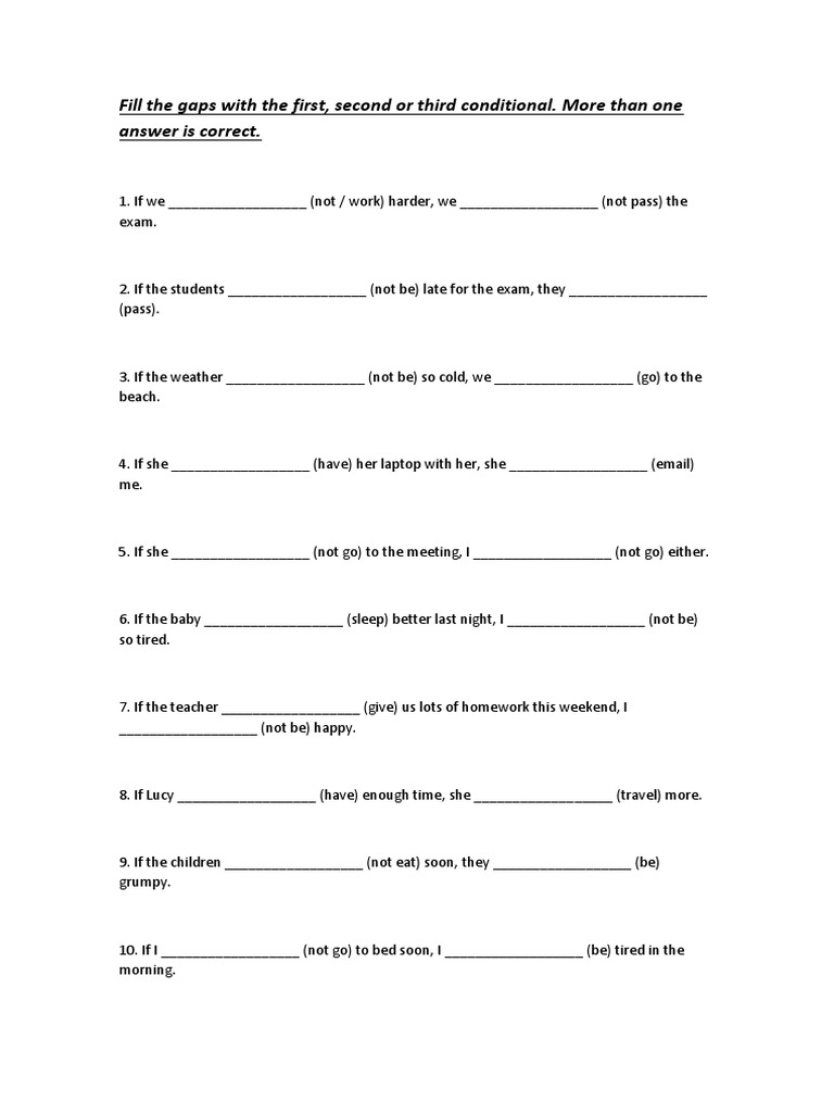 Conditionals Two Gaps | PDF