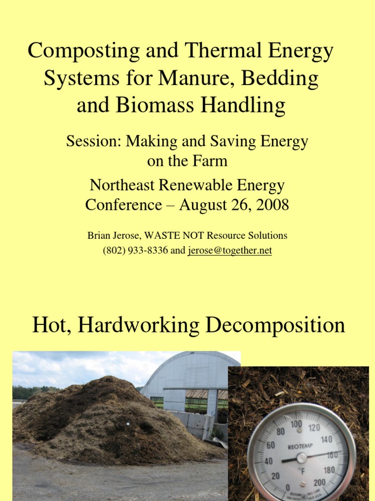Composting and Thermal Energy Systems | PDF | Compost | Manure