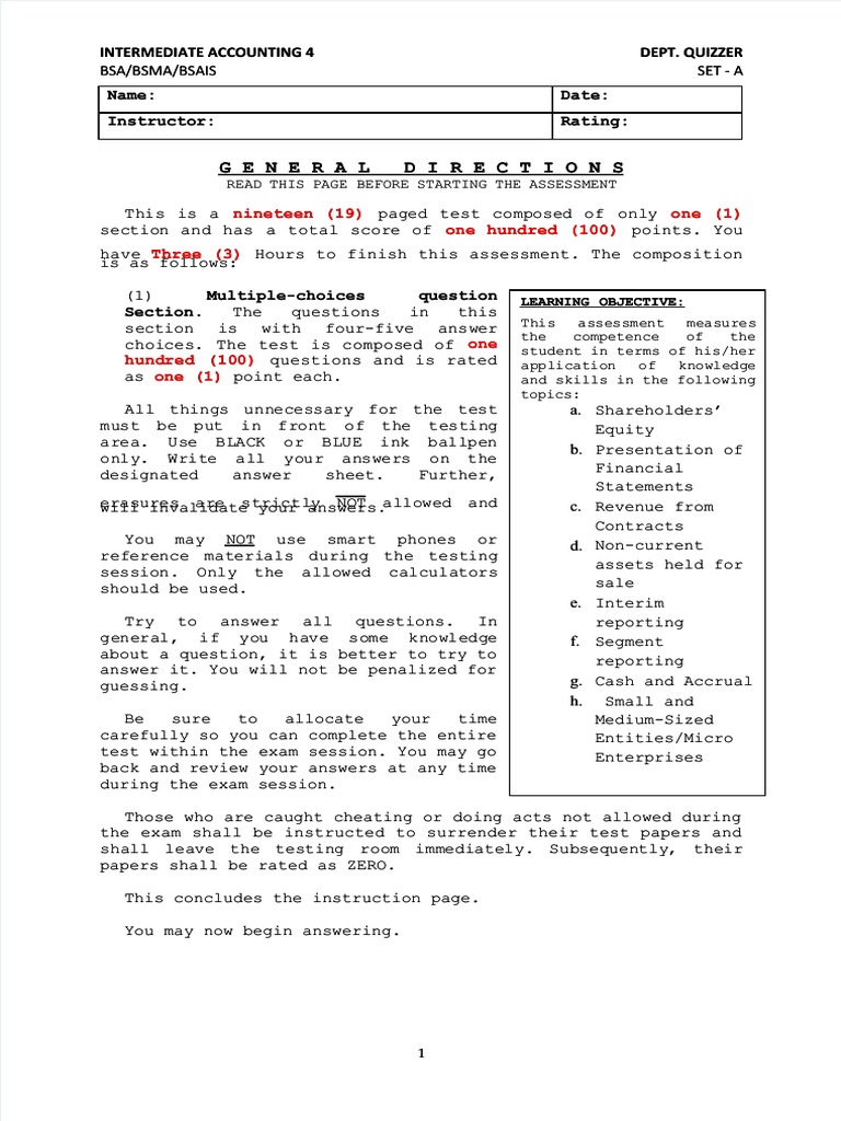 PDF Acc 109 Intermediate Accounting 4 Mock Phinma Exam 2s1920 Key ...
