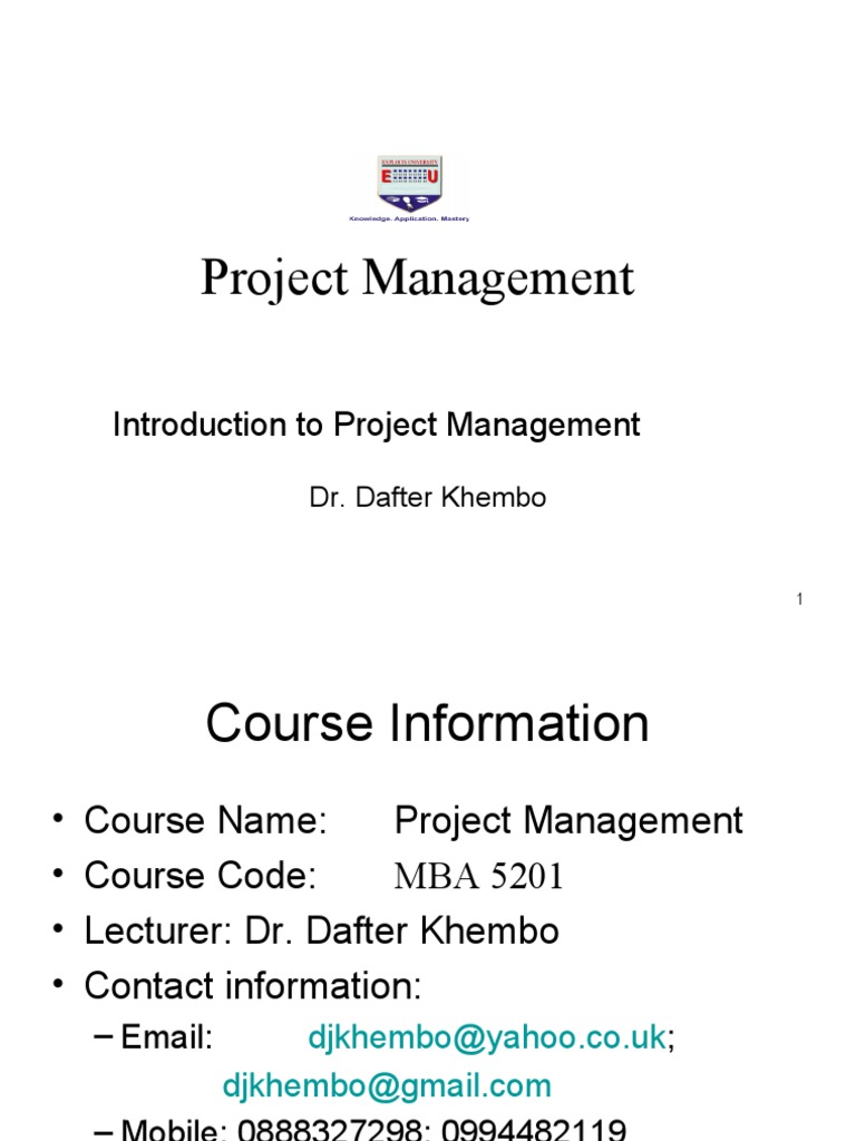 Lesson 1 Project Management2 | PDF | Project Management | Risk Management