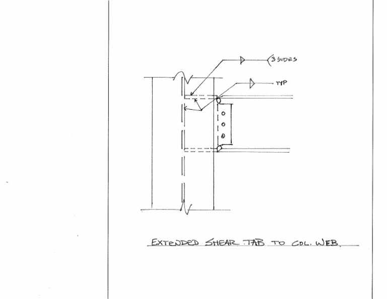 Extended Shear Tab To Col Web | PDF