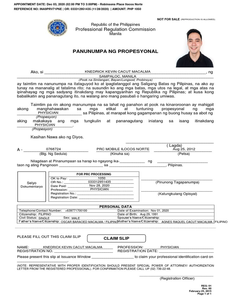 Panunumpa NG Propesyon - Kned | PDF