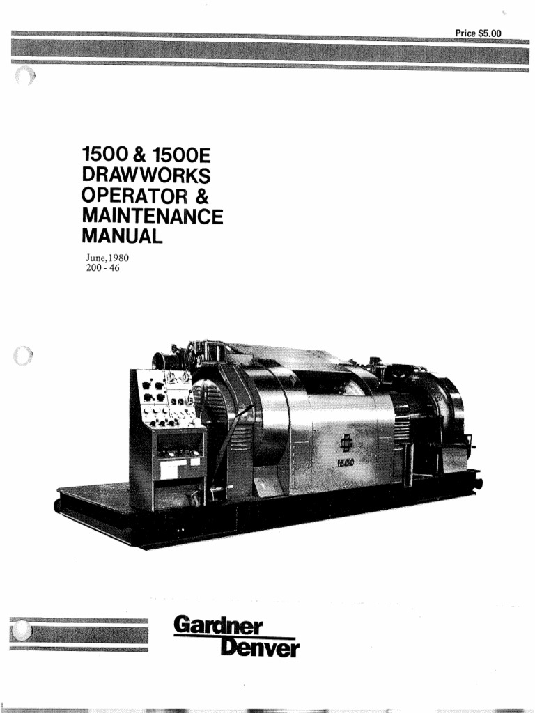 G-D 1500-1500E Drawworks Operator and Maintenance | PDF